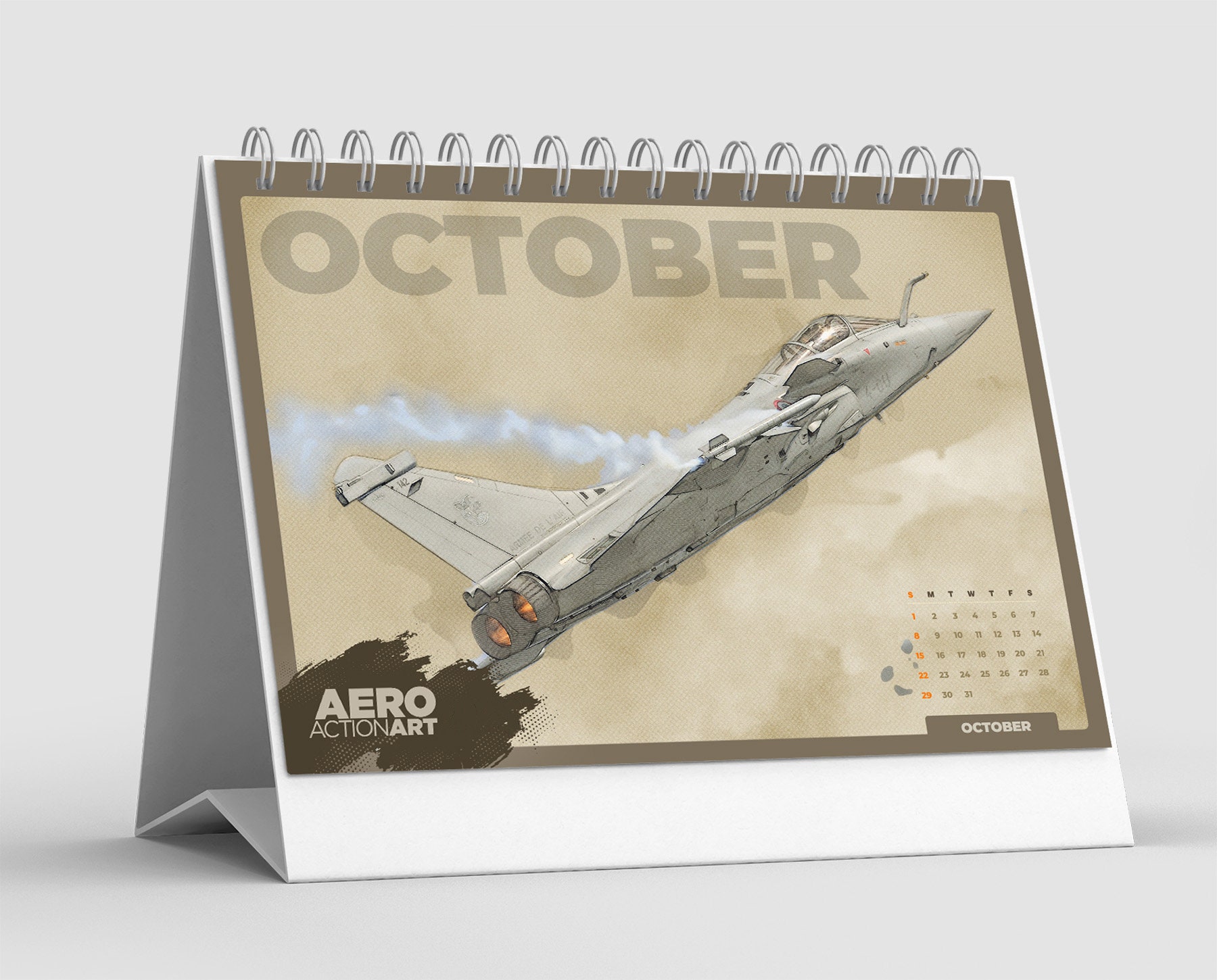 2026 Aviation Flip Desk Calendar - Mixed Art Style Illustrations of ...