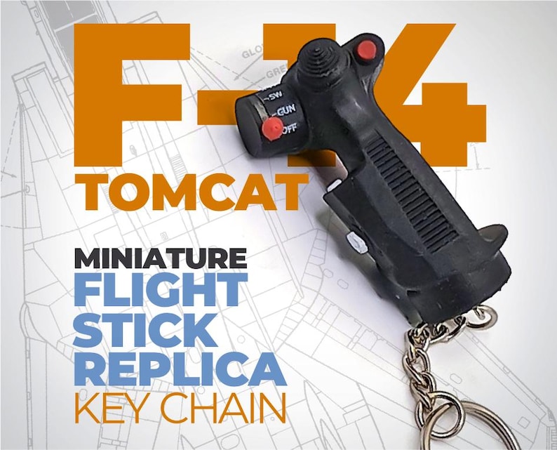 F-14 Tomcat Flight Stick Keychain | Detailed Miniature Replica Key Ring ...