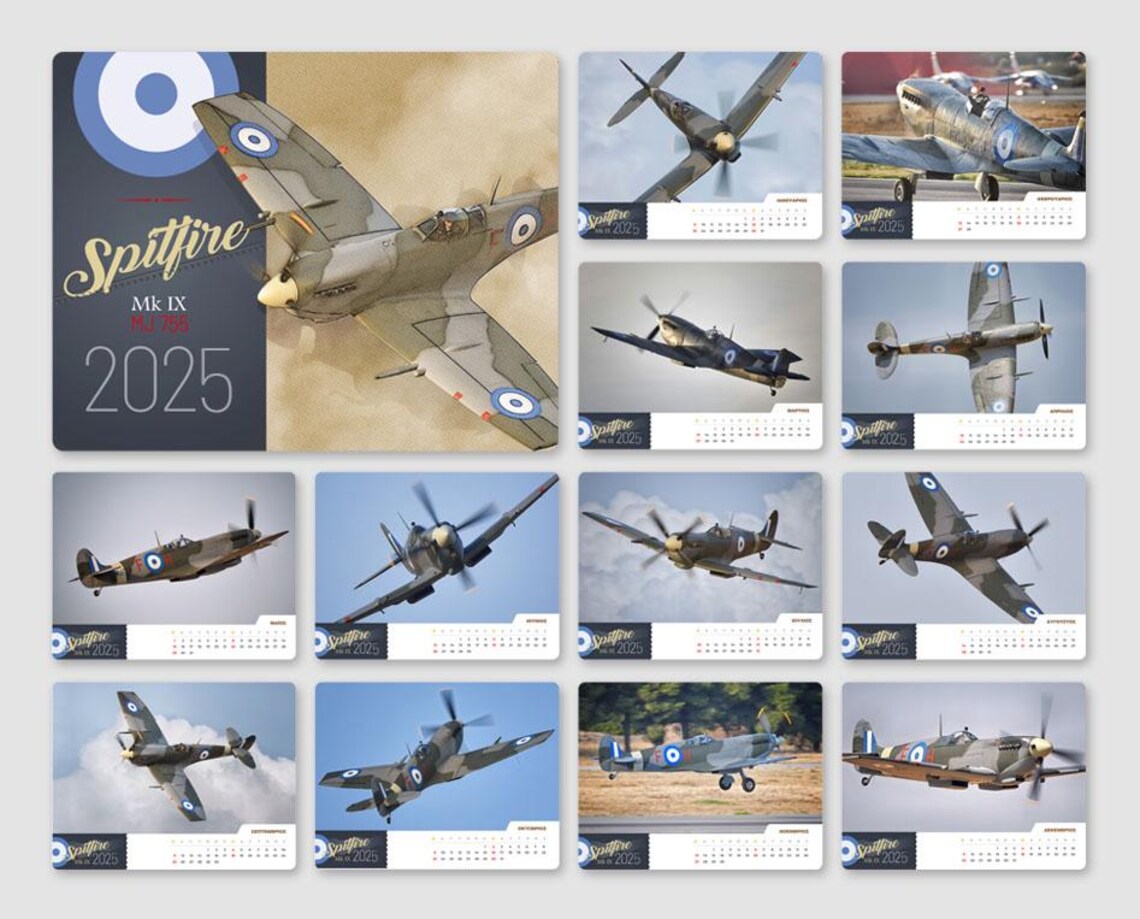 2026 Spitfire Desk Calendar - Images of Rare Greek Sample of the ...
