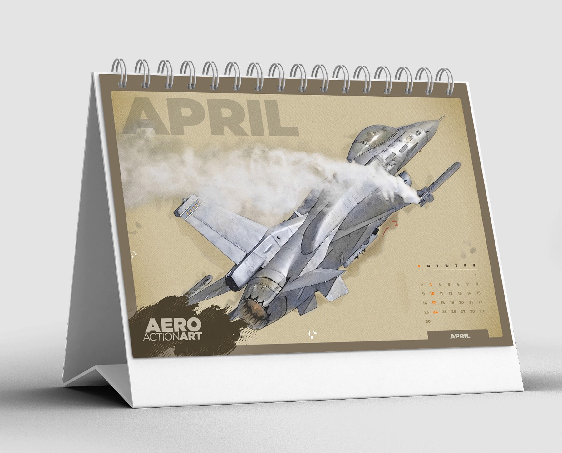 2026 Aviation Flip Desk Calendar - Mixed Art Style Illustrations of ...