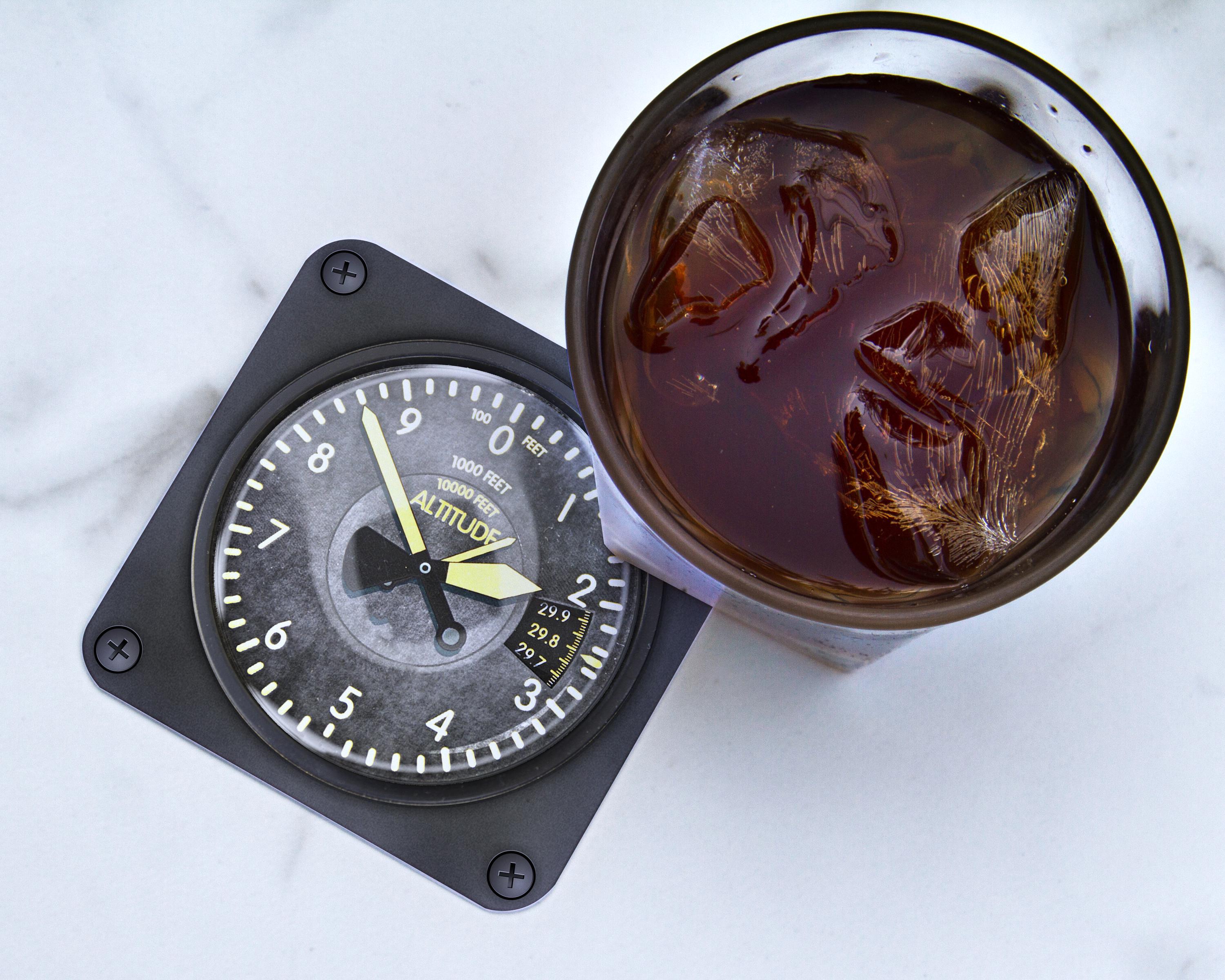 Vintage Flight Instrument Coasters, Realistic Cockpit Dials Set ...