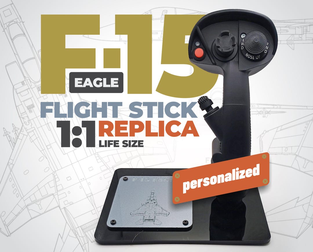 Personalized F-15 Flight Stick Life Size Replica Aviation Geek Gift for ...