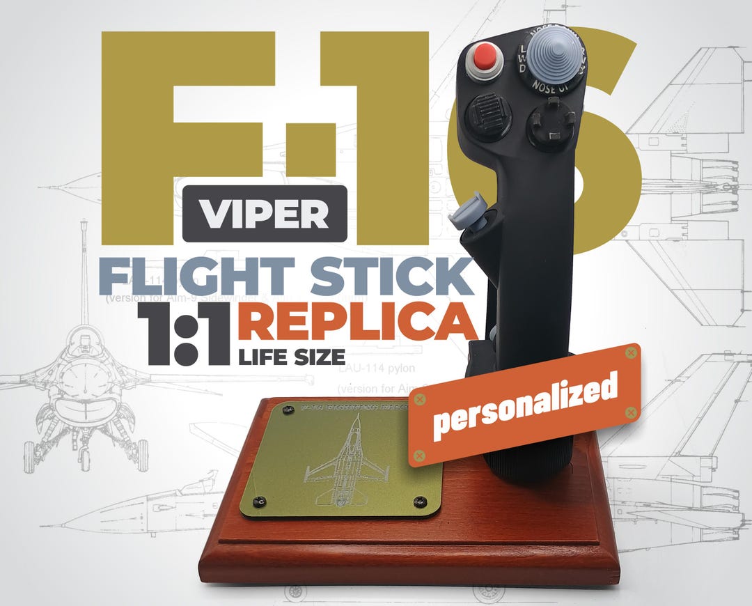 F-16 Flight Stick Life Size Replica Aviation Geek Gift for Man Cave or ...