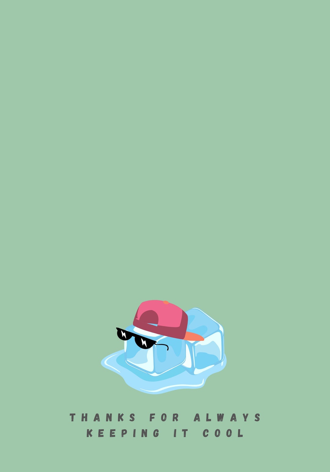 Printable Card | Thank You | Ice | Ice Cube | Chill | Cool | Cool ...