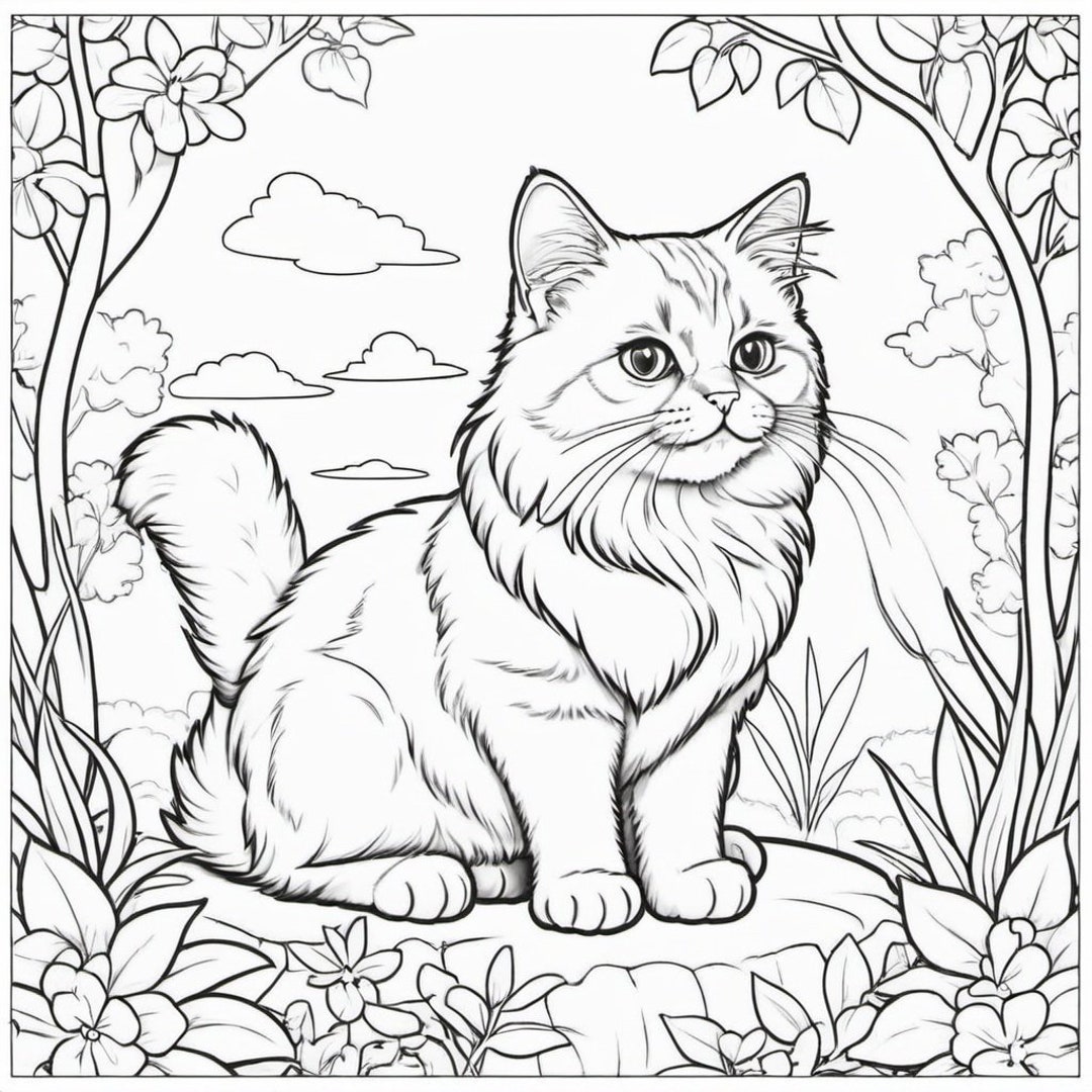 Coloring Pages | Cats & Dogs Themed | Kids Coloring | Coloring Book ...