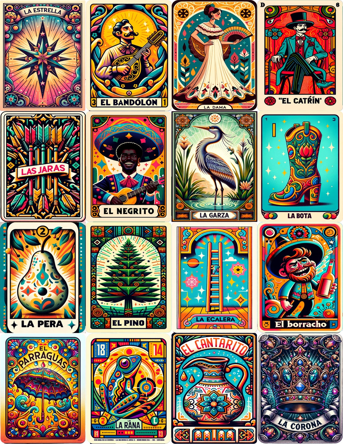 Loteria | Mexican Card Game | Bingo | Cultural Games | Digital Download ...