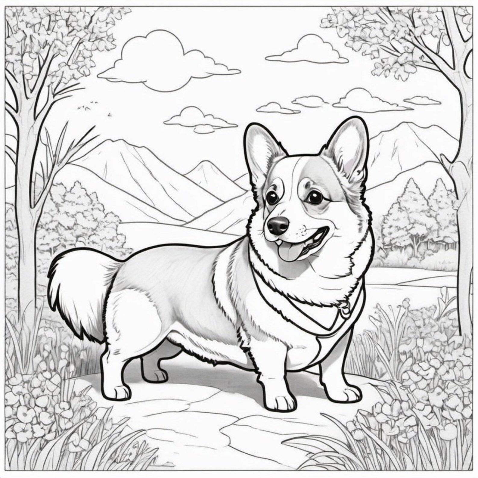 Coloring Pages | Cats & Dogs Themed | Kids Coloring | Coloring Book ...