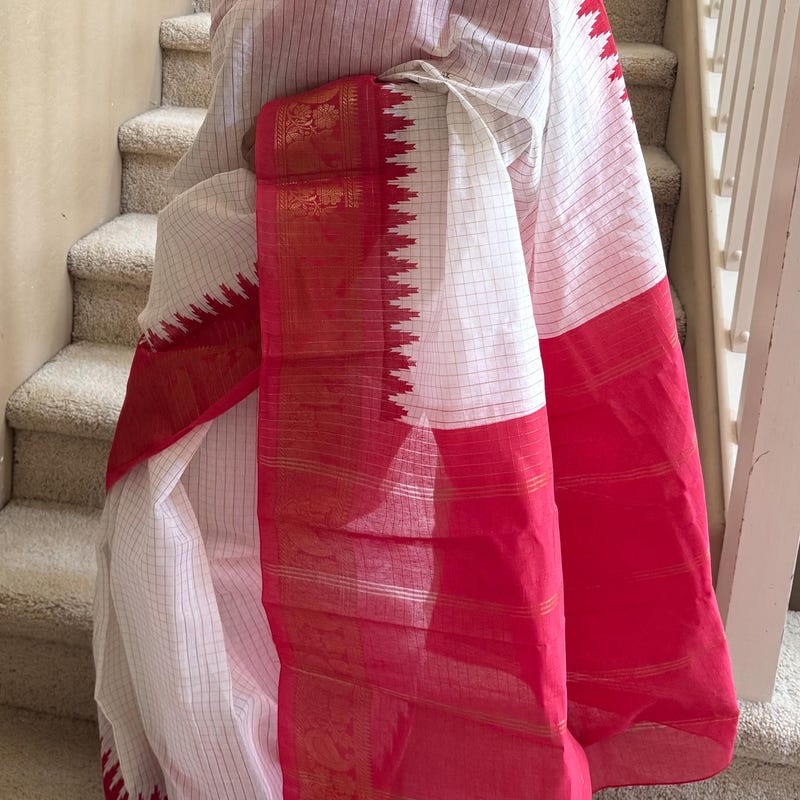 White Cotton Sari Blouse - Etsy