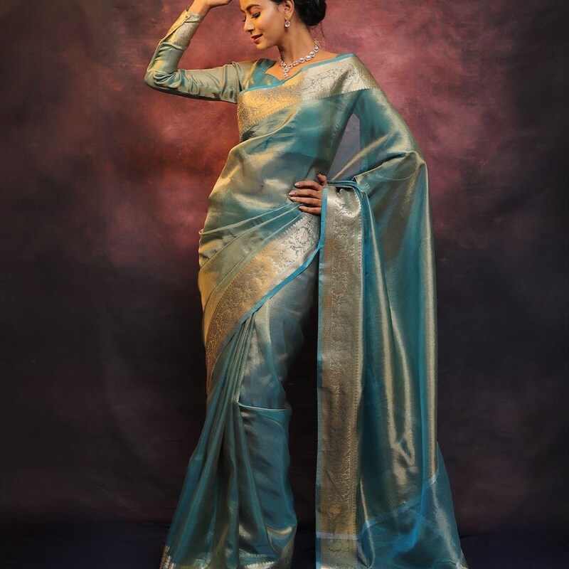 Tissue Silk Saree - Etsy