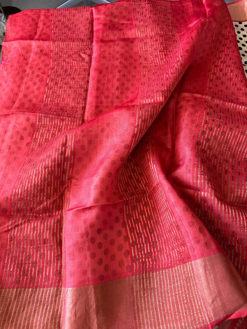 Pure Tussar Silk Saree Silk Mark Certified sarees USA - Etsy
