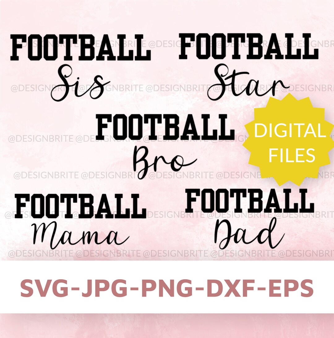 Football SVG Football Mama SVG Football Dad Football Family - Etsy ...