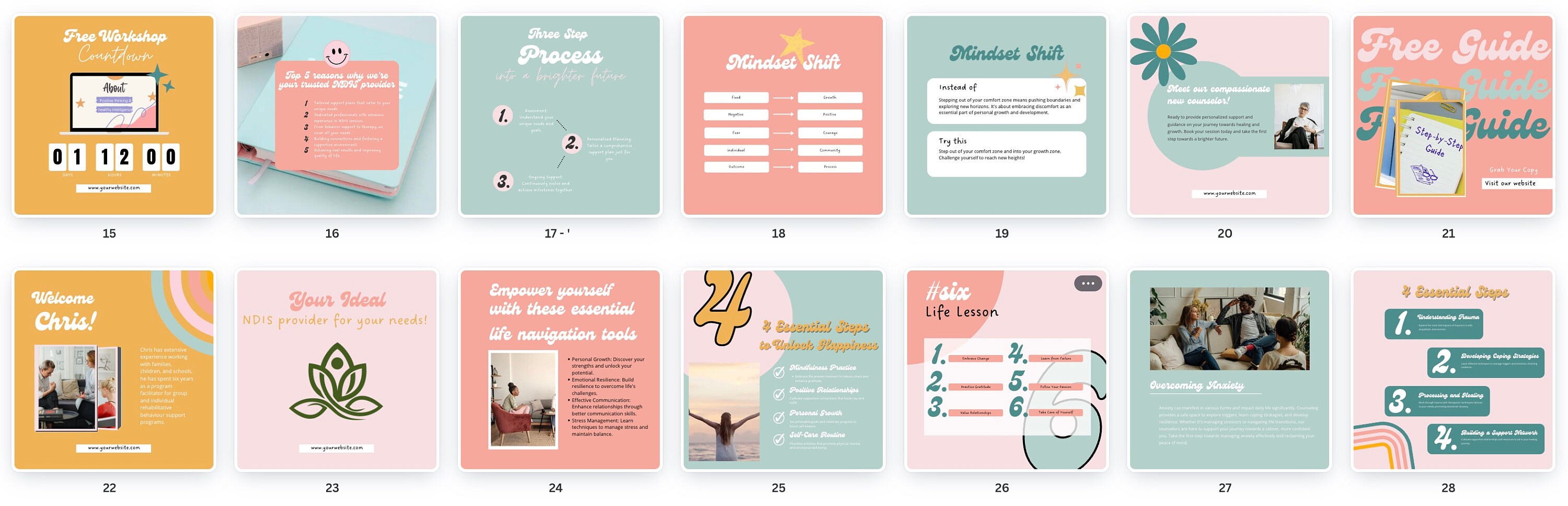 30 Custom Instagram Post Templates for Disability or NDIS Providers ...