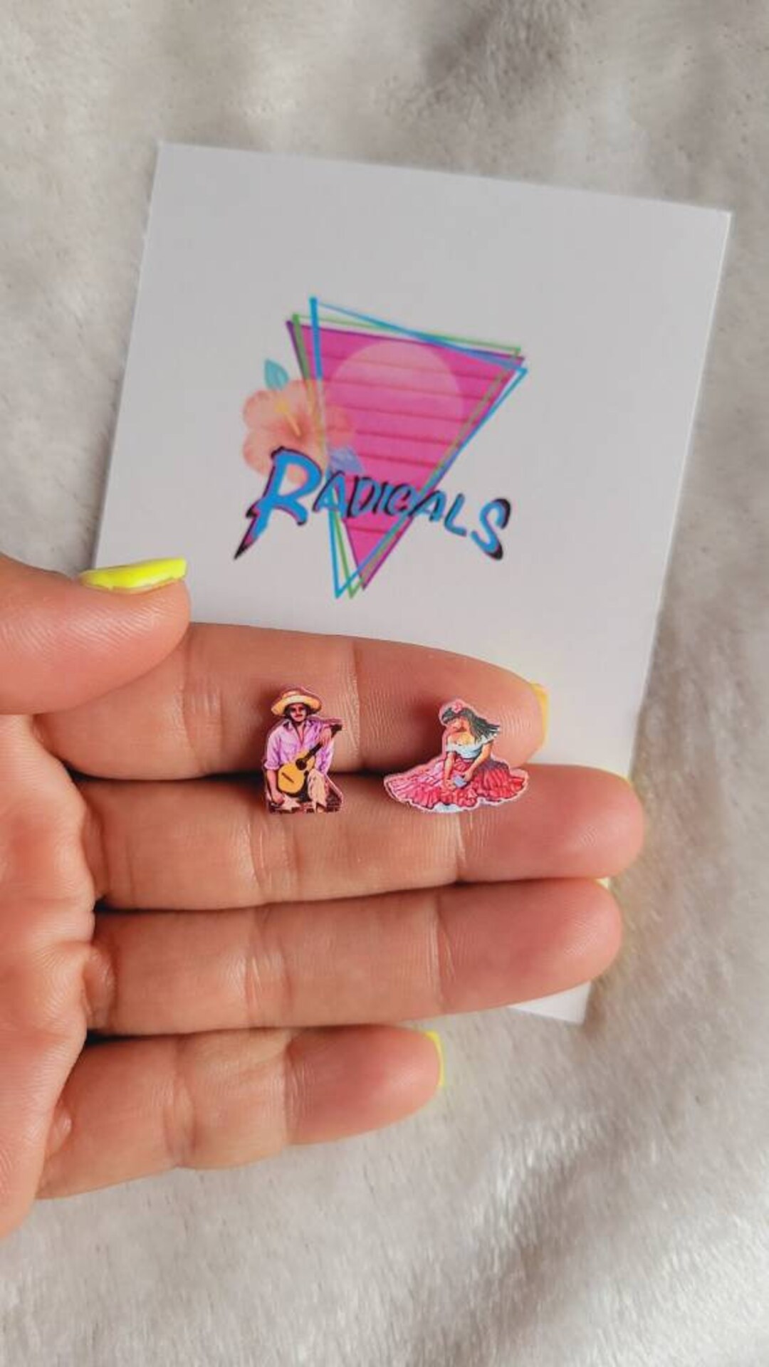 Jibaro and Jibara, Stud Earrings Straw Hat - Etsy