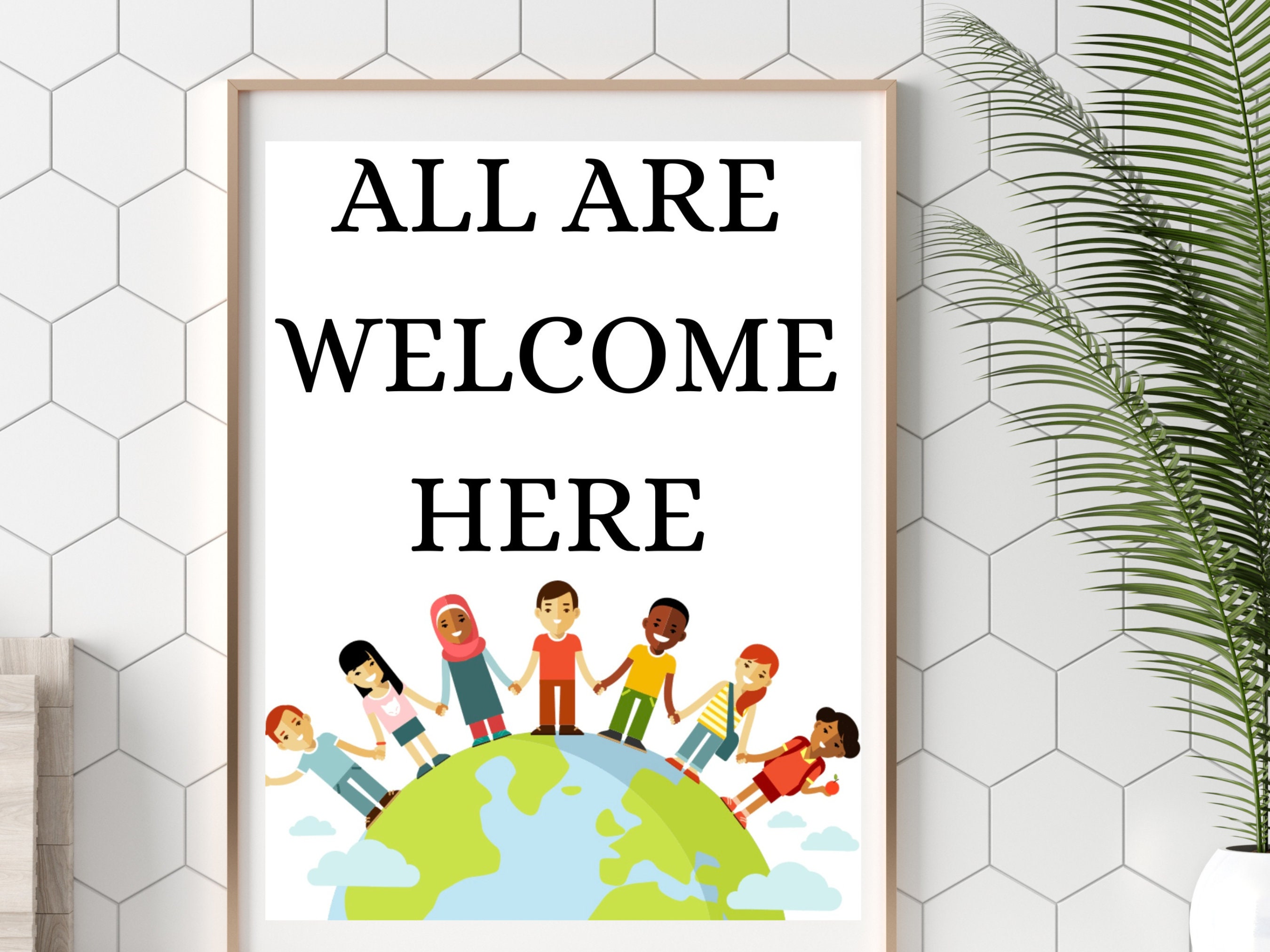 All Are Welcome Here Diversity Poster for Kids and Teachers - Etsy