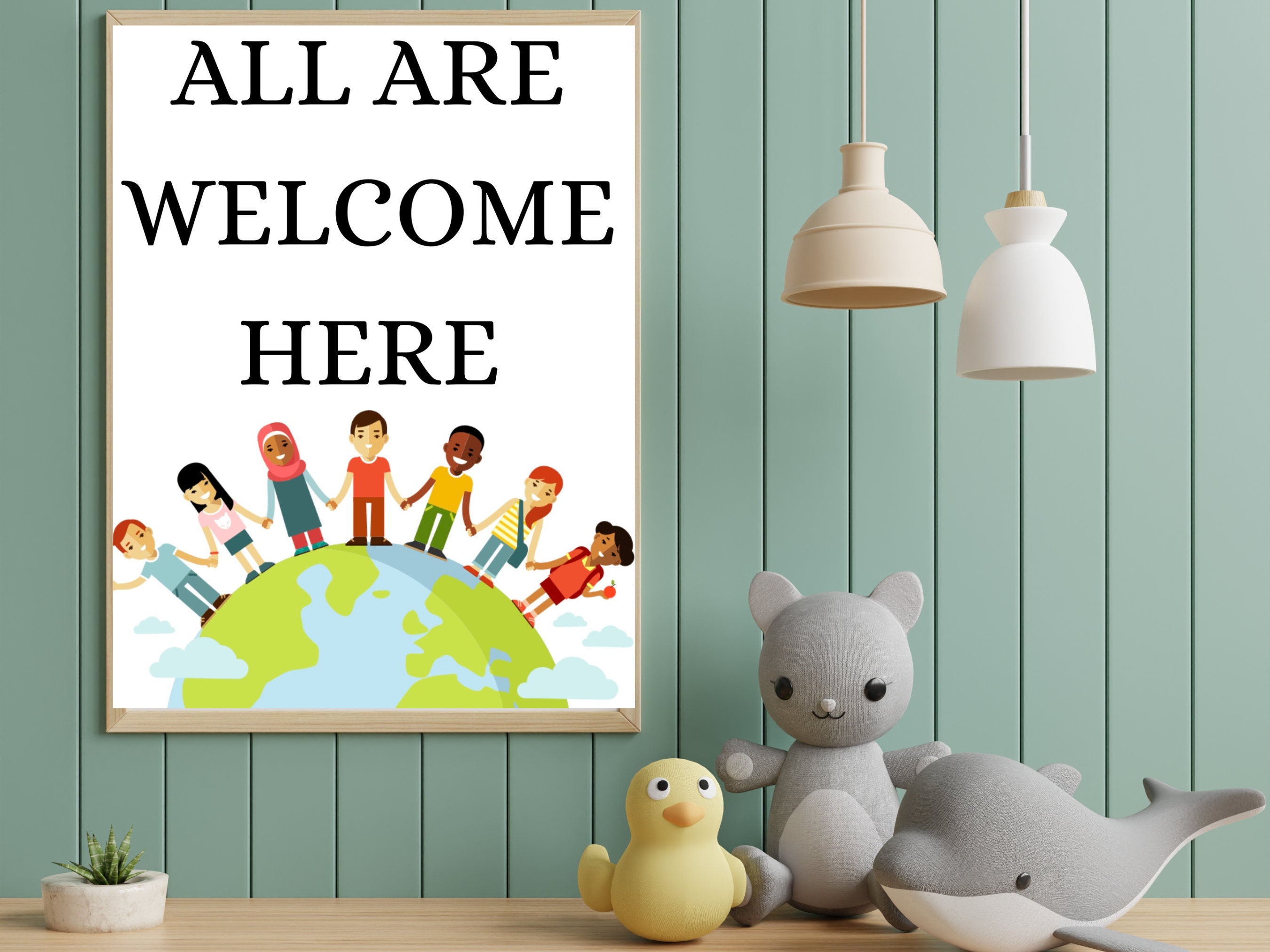 All Are Welcome Here Diversity Poster for Kids and Teachers - Etsy