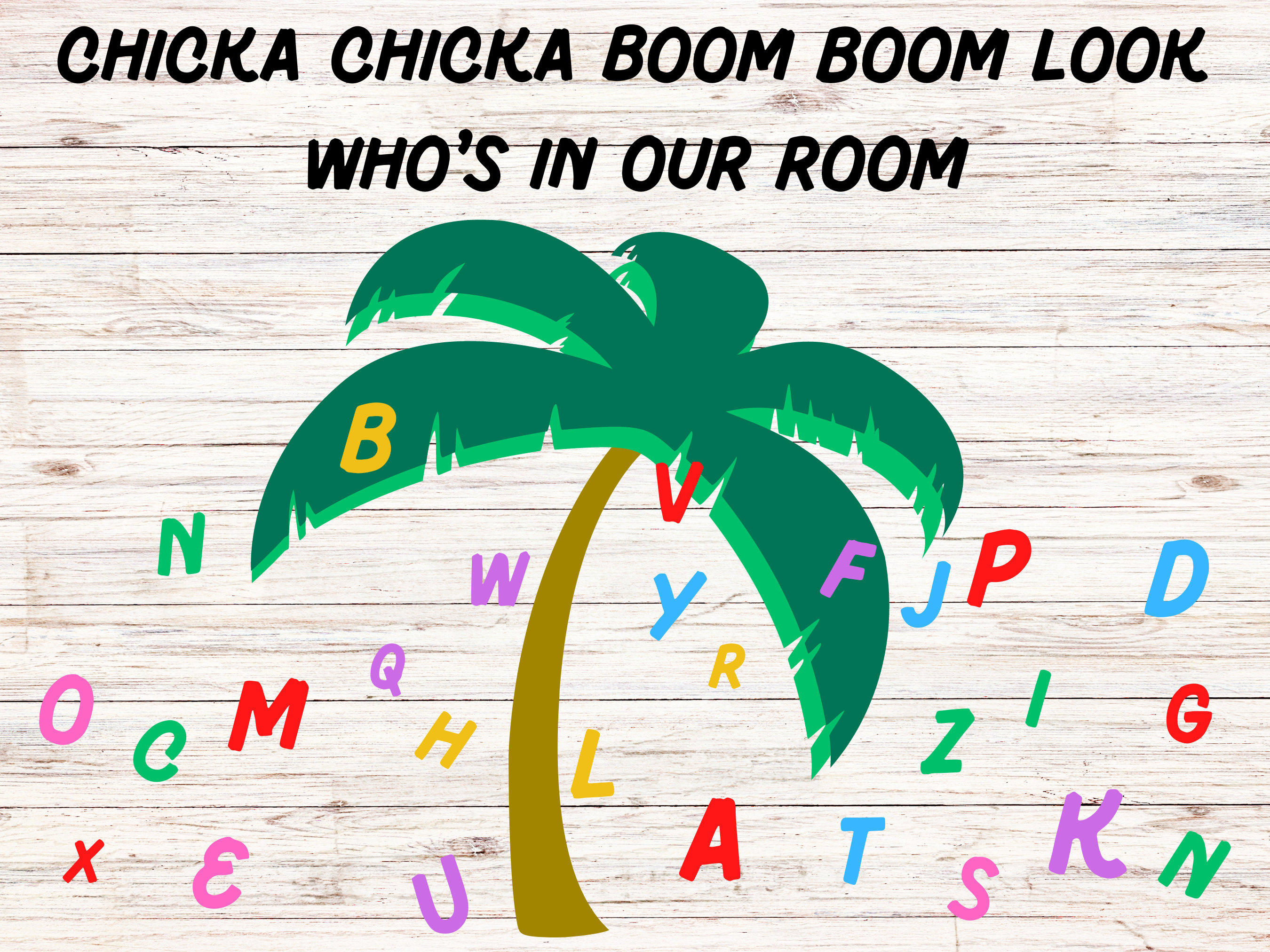 Chicka Chicka Boom Boom Look Who's in Our Room Bulletin Board Kit - Etsy