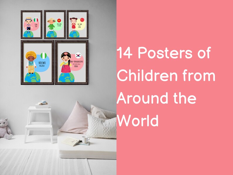 Kids From Around the World/ Printable Posters/ Multicultural - Etsy Canada