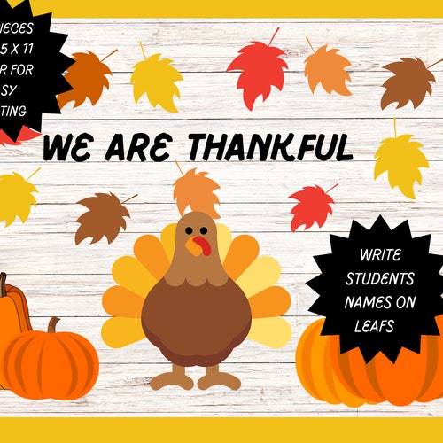 Thanksgiving Bulletin Board for Elementary Classroom Hallway - Etsy