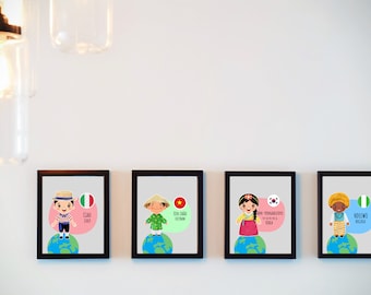 Kids From Around the World Printable | Cultural Dress | Multicultural ...