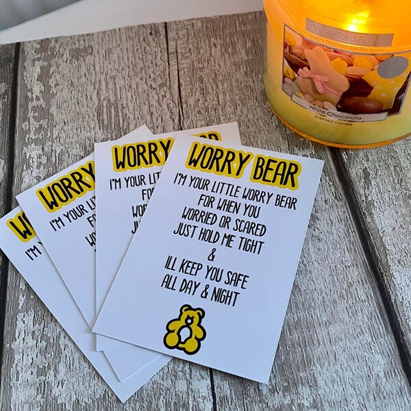 Worry Bear Cards - Etsy