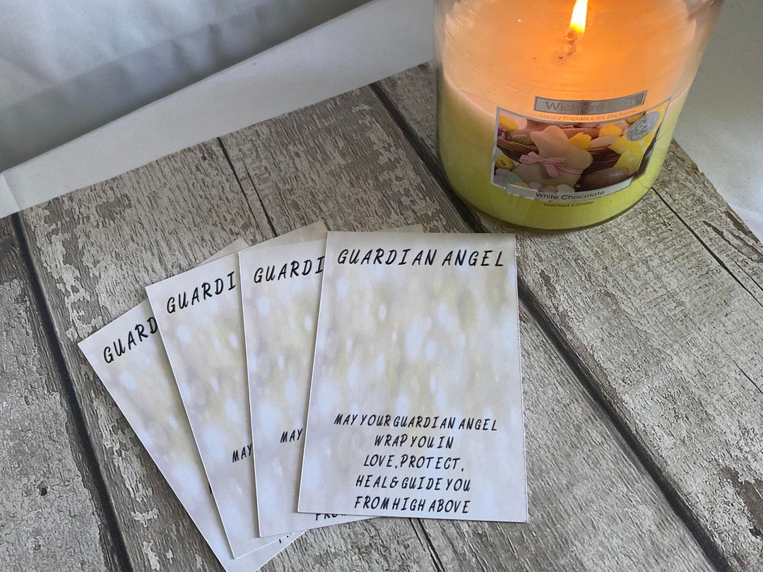 Guardian Angel Faded Gold Backing Cards, Printed and Cut Ready for Your ...