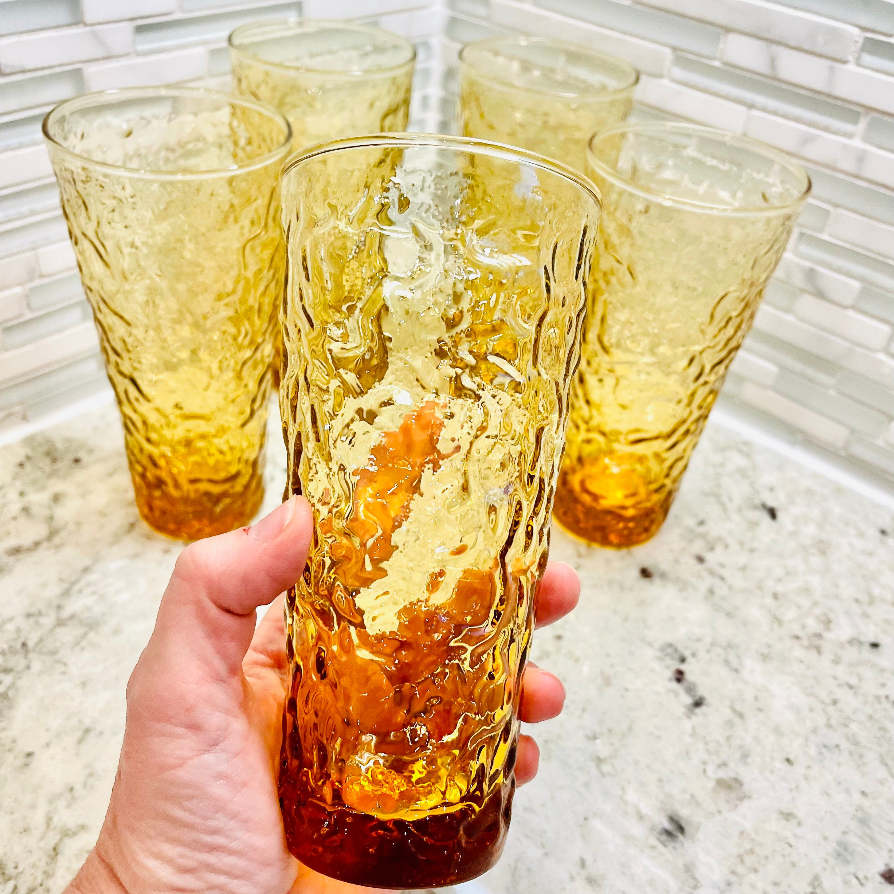 Vintage Anchor Hocking Lido Milano Glass Set 5 - Etsy