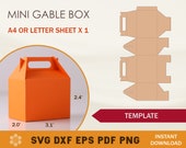 Mini Gable Box SVG Mini Gable Box Template Box Template Box - Etsy