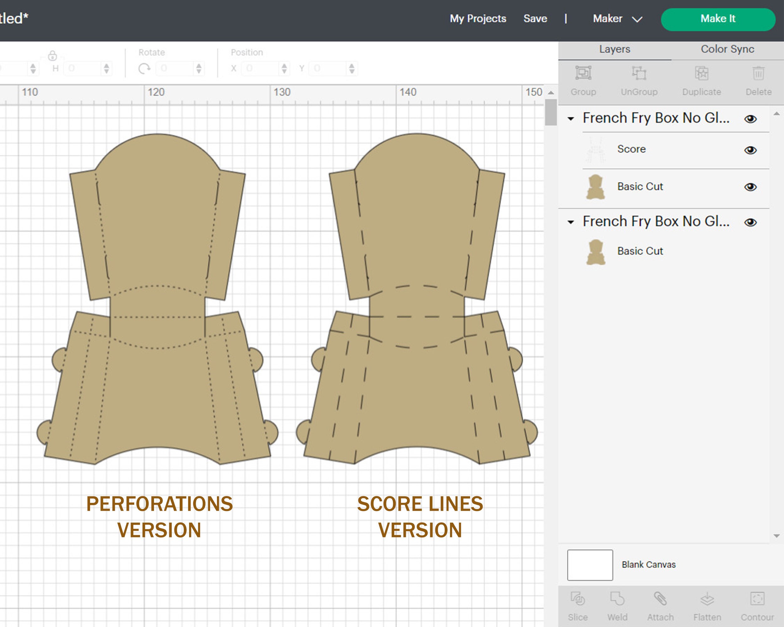 French Fry Box SVG Fried Potato Box Template Snack Box SVG - Etsy