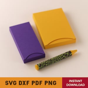 Crayon Box SVG Template: 4 or 6 Crayon Size, Cricut, Silhouette Cut ...