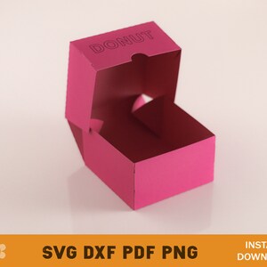 Donut Box SVG Template, Donut Holder Template, Cricut Cut Files ...