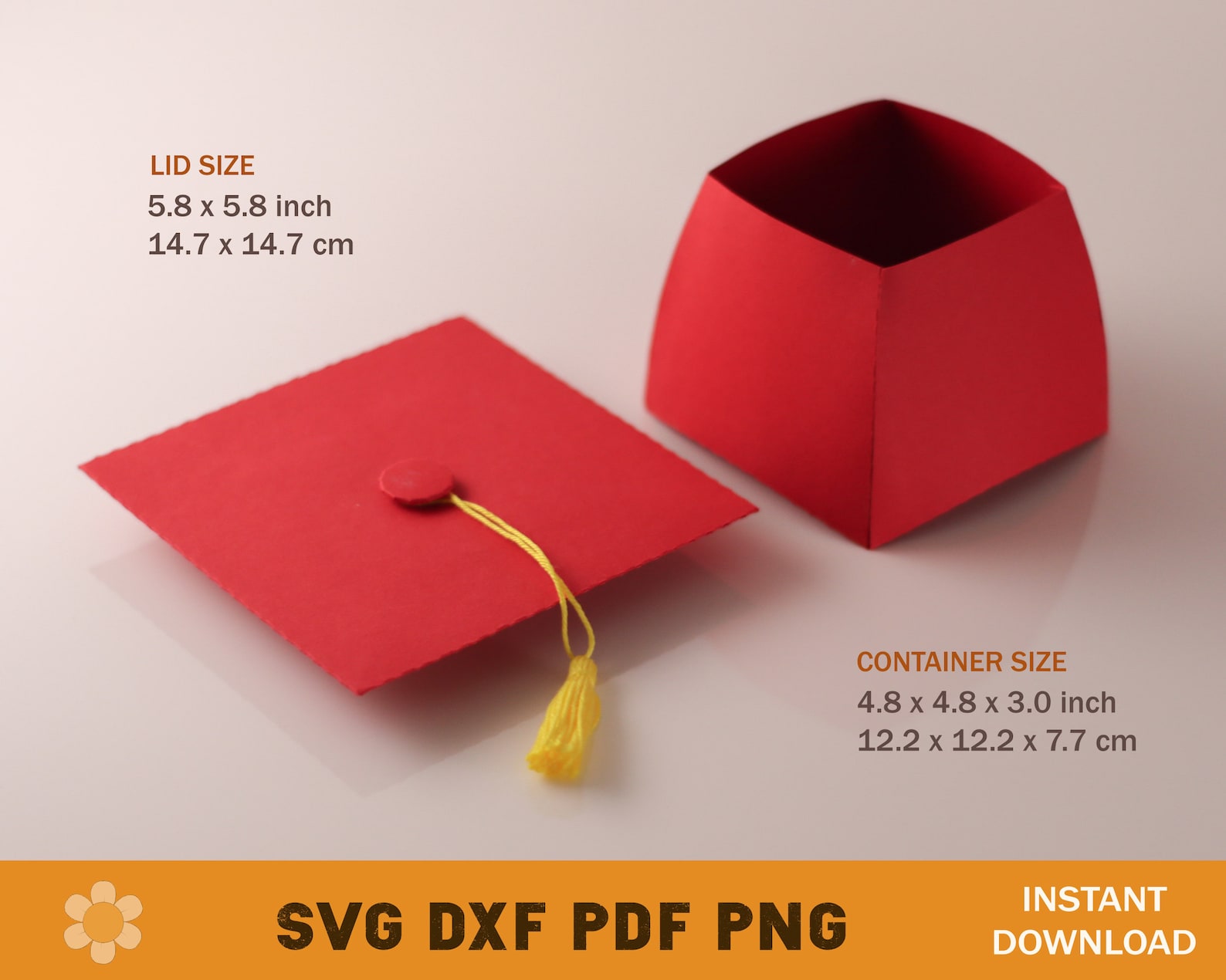Graduation Cap Box SVG, Graduation Cap Box Template, Graduation Hat ...