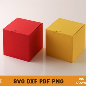 Cube Gift Box SVG Template: Cricut, Silhouette Cut Files - Etsy