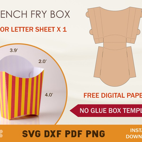 French Fries Box - Etsy