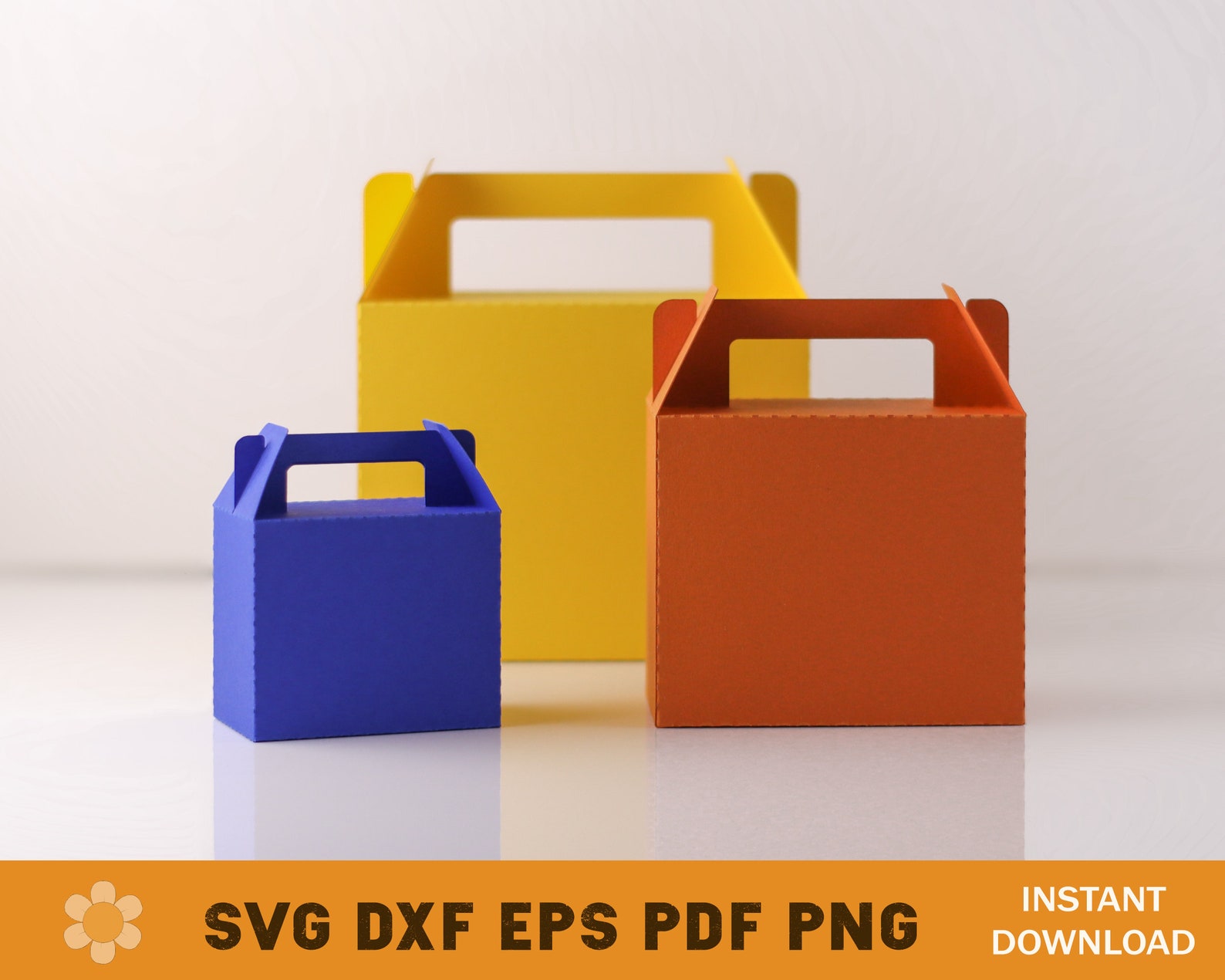 Flat Top Gable Box Template Bundle Gable Box SVG Box - Etsy