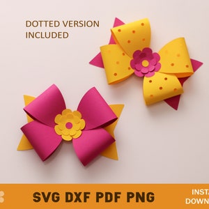Paper Bow Svg Template, Bow SVG, Bow Template, Cricut Cut Files ...