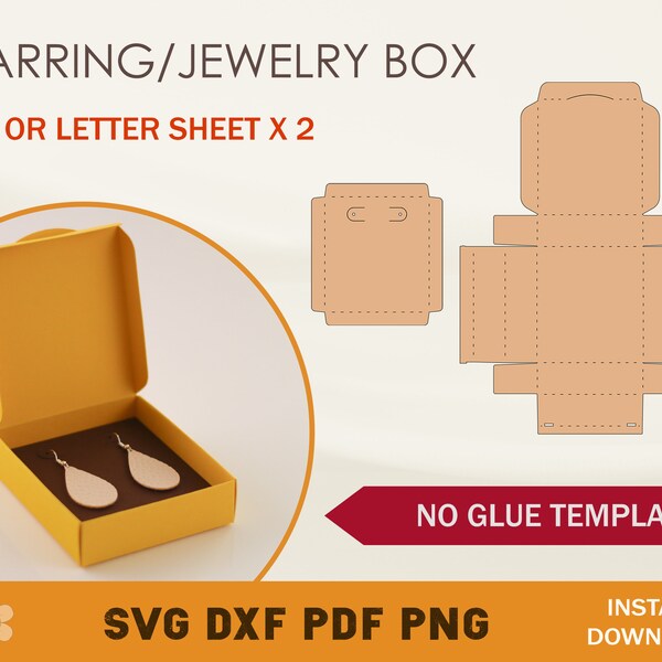 Necklace Box Template Svg - Etsy