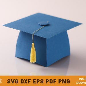 Graduation Cap Box SVG Template, Graduation Hat Template, Cricut Cut ...