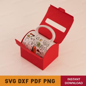 Mug Chest Box Template: 11oz Mug, SVG, Cricut, Silhouette Cut Files - Etsy