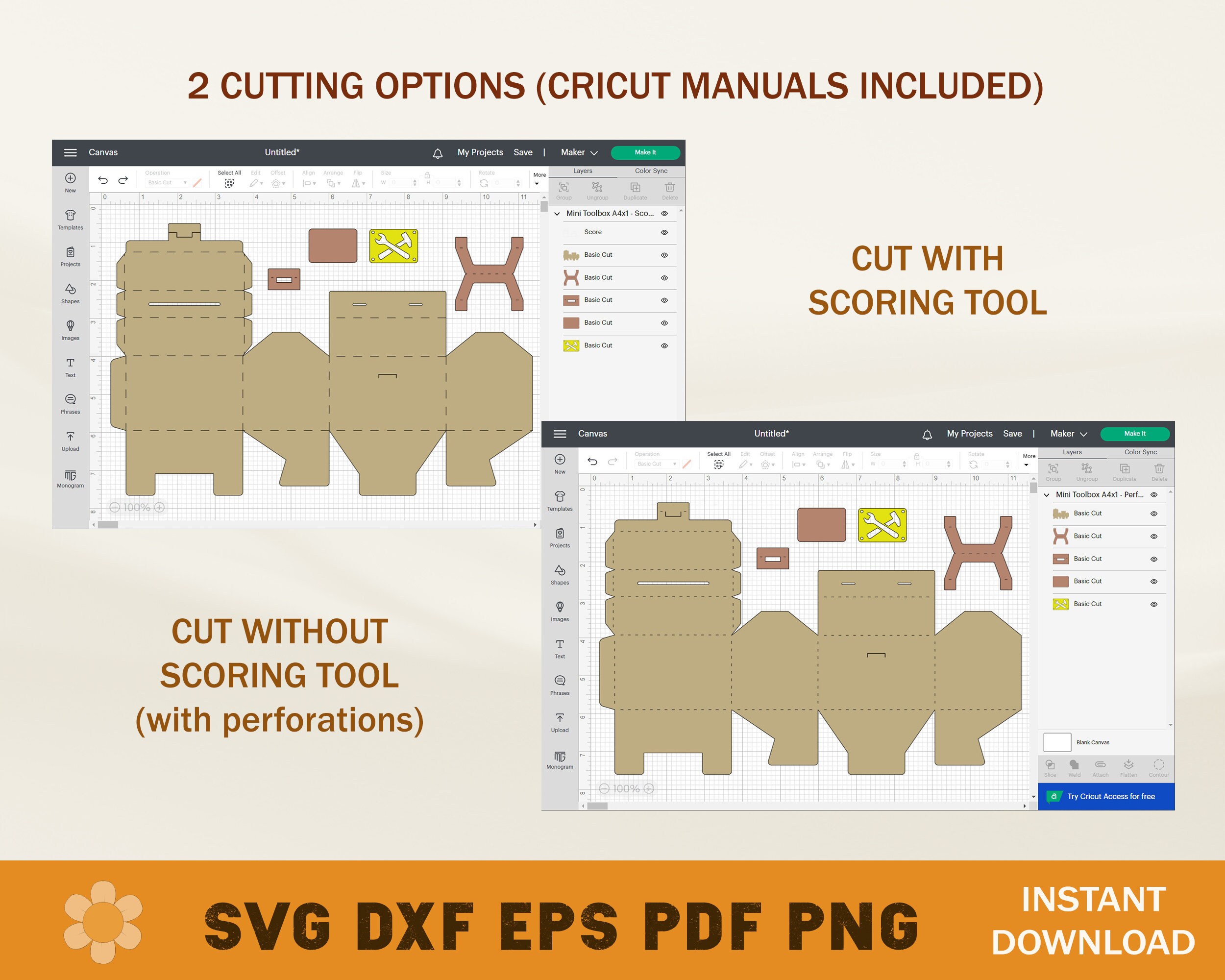 Mini Toolbox SVG Template Gift Box Template Favor Box - Etsy