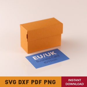 EU UK Business Card Box SVG Template, Business Card Holder, Cricut Cut ...