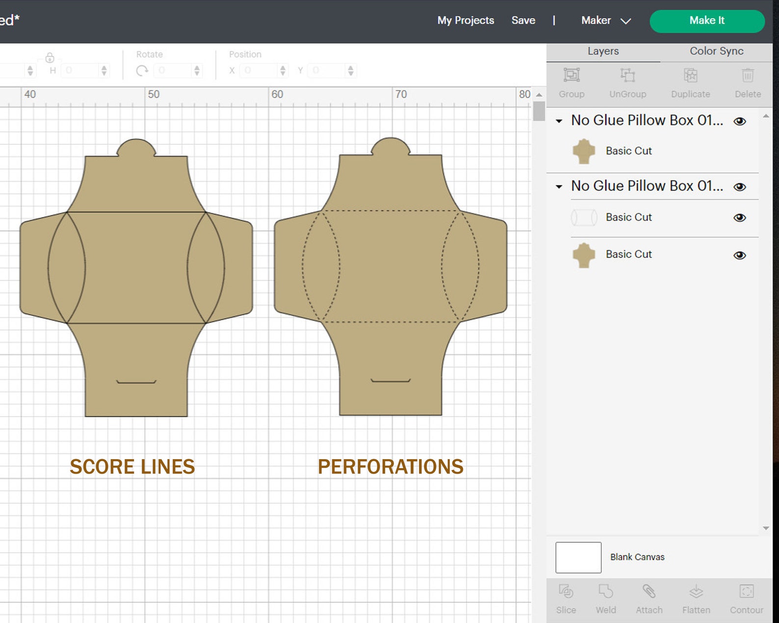 Pillow Box Template Pillow Box SVG Gift Box Template Box - Etsy