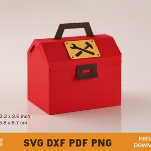 Mini Toolbox SVG Template, Gift Box Template, Favor Box Template ...