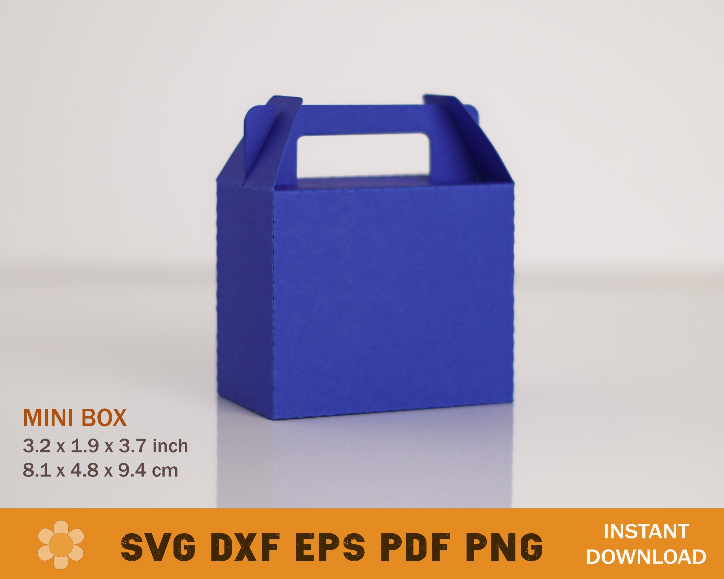 Mini Flat Top Gable Box Template, Gable Box SVG, Box With Handle ...