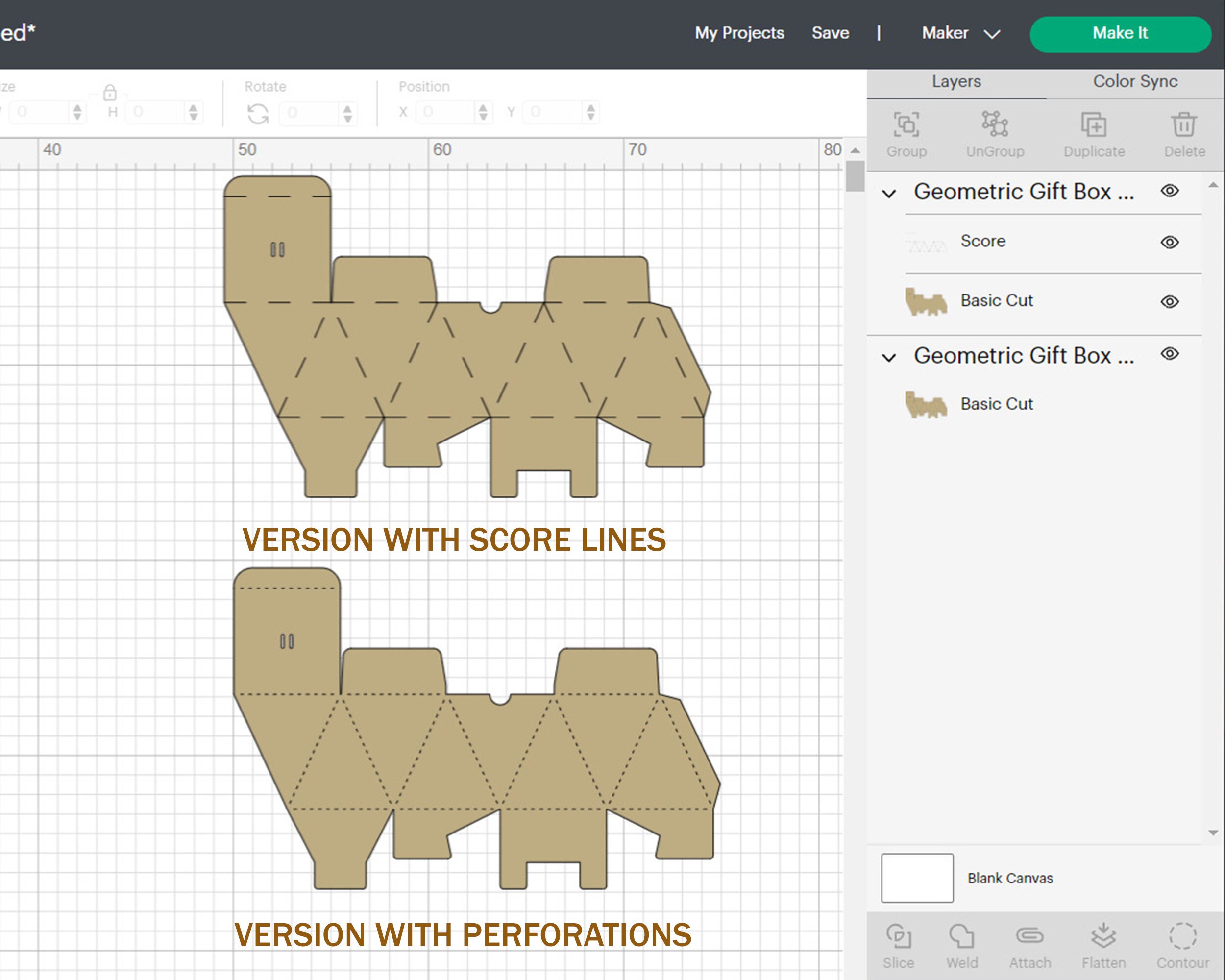 Geometric Box SVG Geometric Box Template Favor Box SVG - Etsy