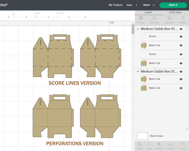 Gable Box Template Bundle Gable Box SVG Box With Handle SVG - Etsy