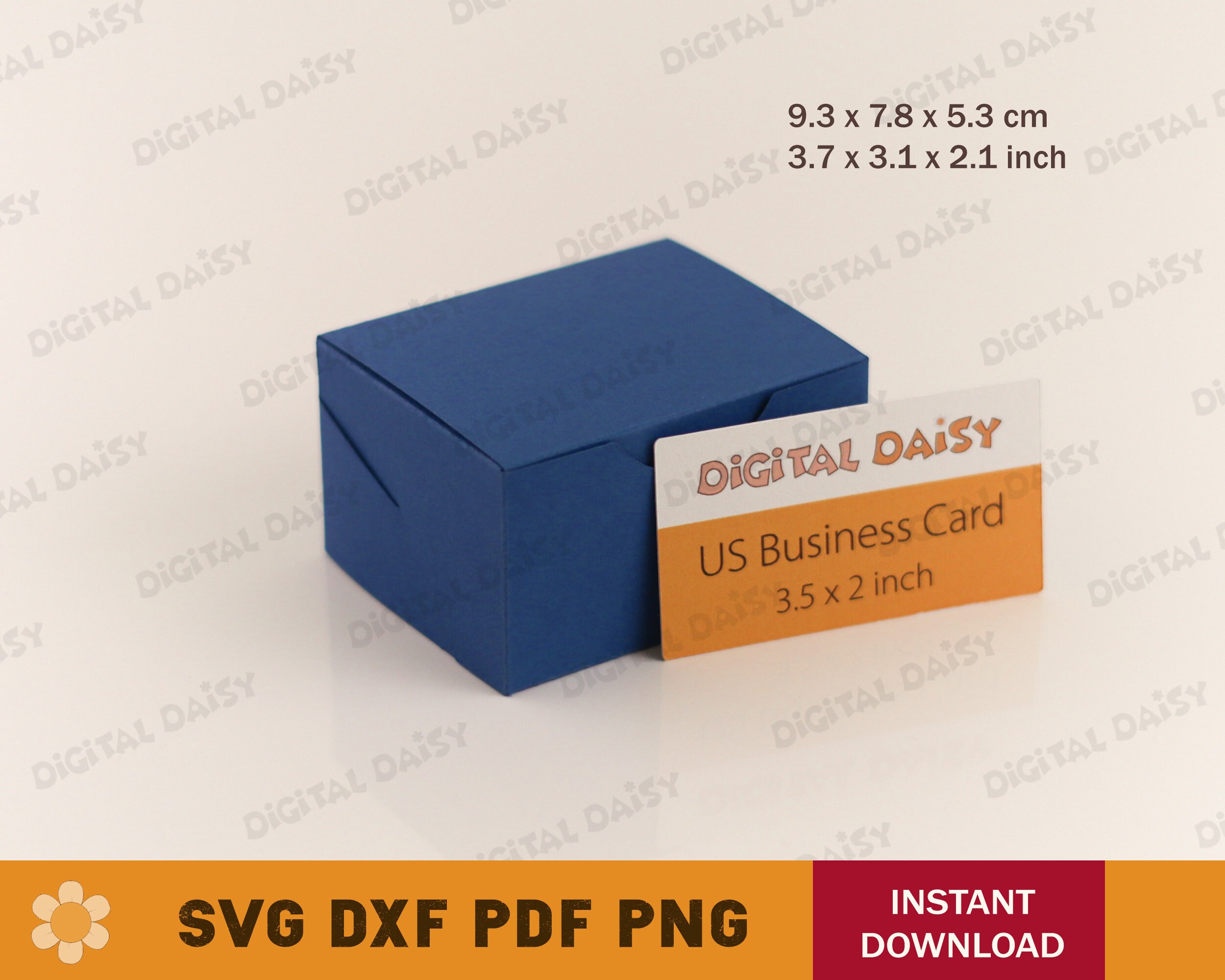 Business Card Box Template: SVG, Cricut & Silhouette Cut Files (digital ...