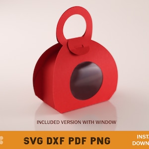 Purse Box SVG Template, Rounded Purse SVG, Gift Bag Template, Cricut ...