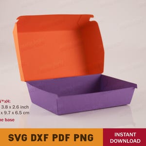 Nuggets Burger Box SVG Template, Chicken Nuggets Box, Cricut Cut Files ...