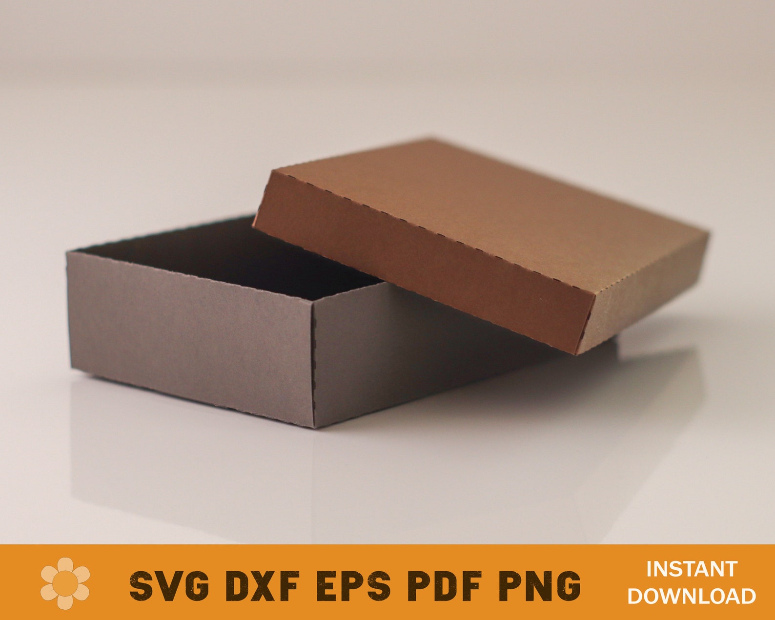 Box With Lid SVG Template, Gift Box Template, Box With Lid SVG, Box ...