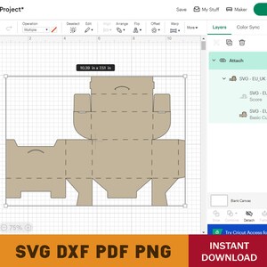 EU UK Business Card Box SVG Template, Business Card Holder, Cricut Cut ...